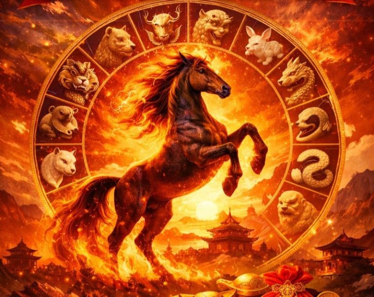 Chinesisches Horoskop für das ganze Jahr 2026: Jahr des Feuer-Pferdes ...
